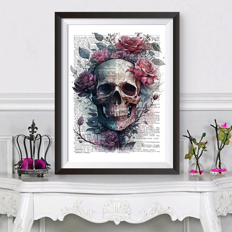 Skull Poster - Etsy UK