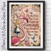 Alice in Wonderland Poster Print. Alice and the Pink Flamingo Wall ...