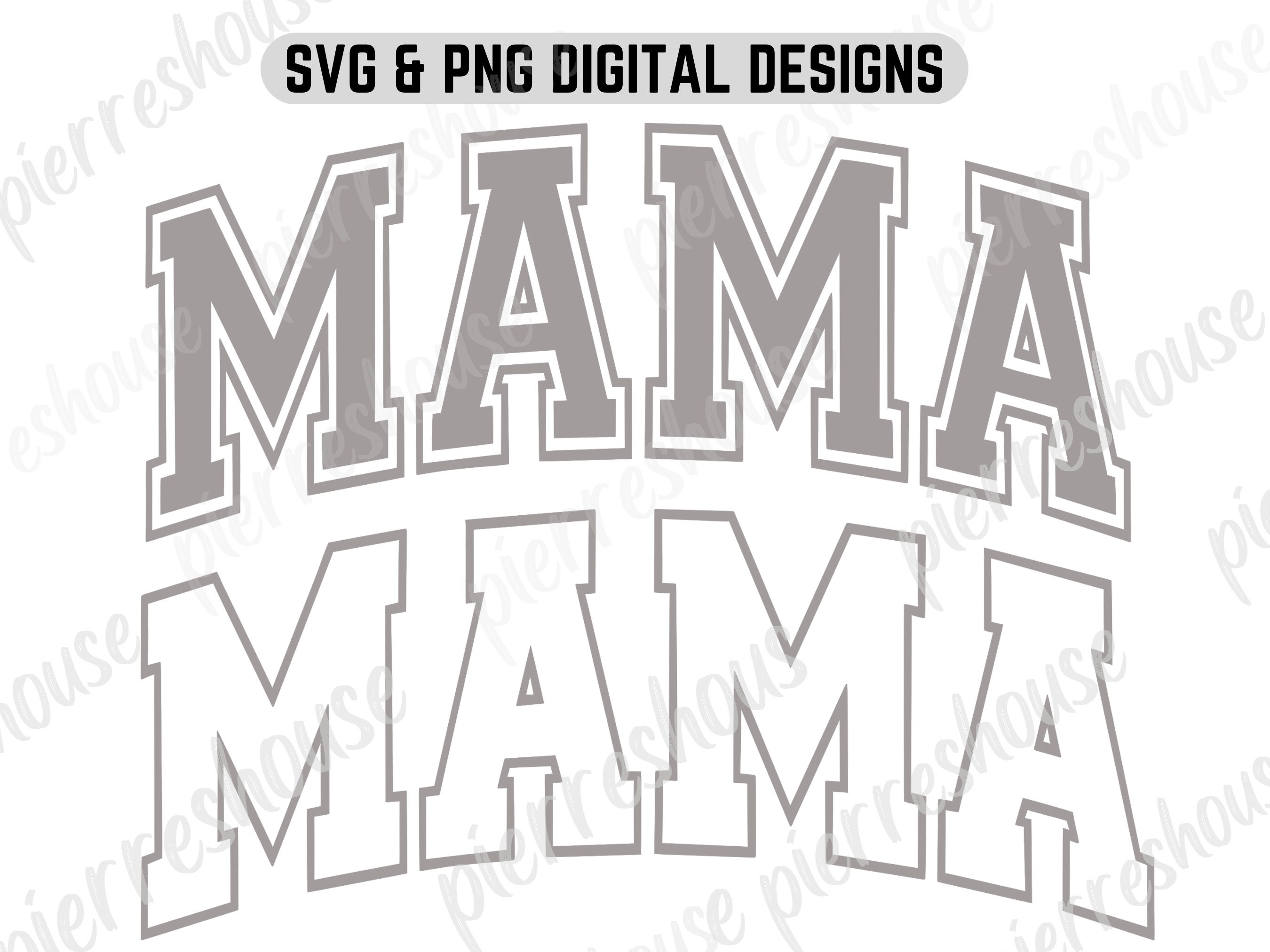 Mama SVG Mama Png Mom Svg Varsity Mama Svg Mama T Shirt - Etsy