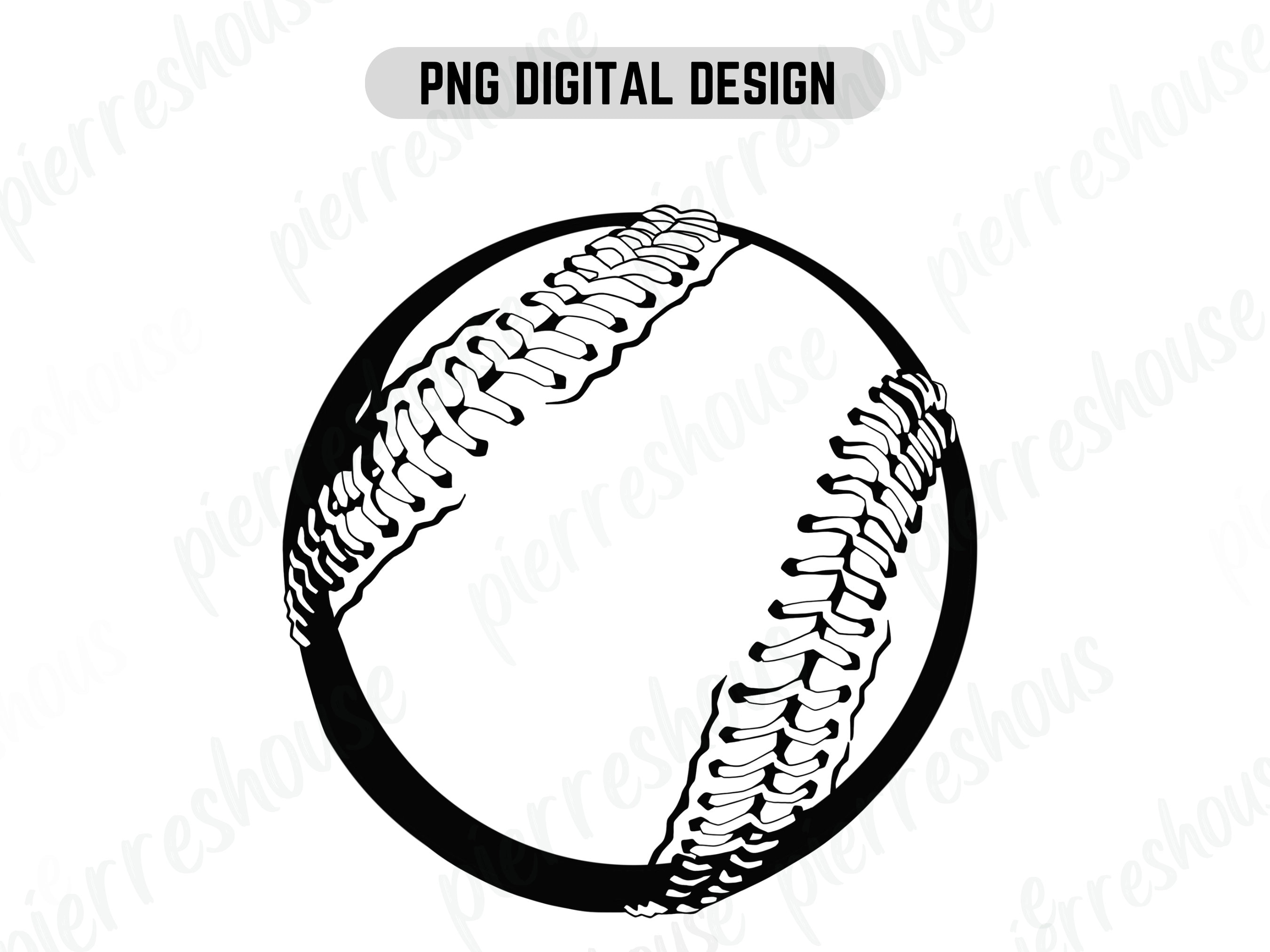 Softball Ball Png Sublimation Design, Hand Drawn Softball Ball Png ...