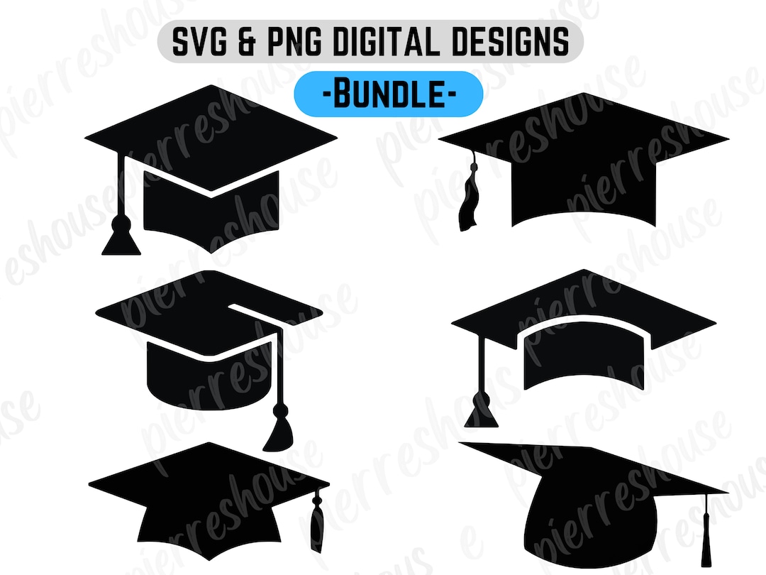 Graduation Cap Bundle, SVG Graduation Hat, SVG Graduate Clipart ...