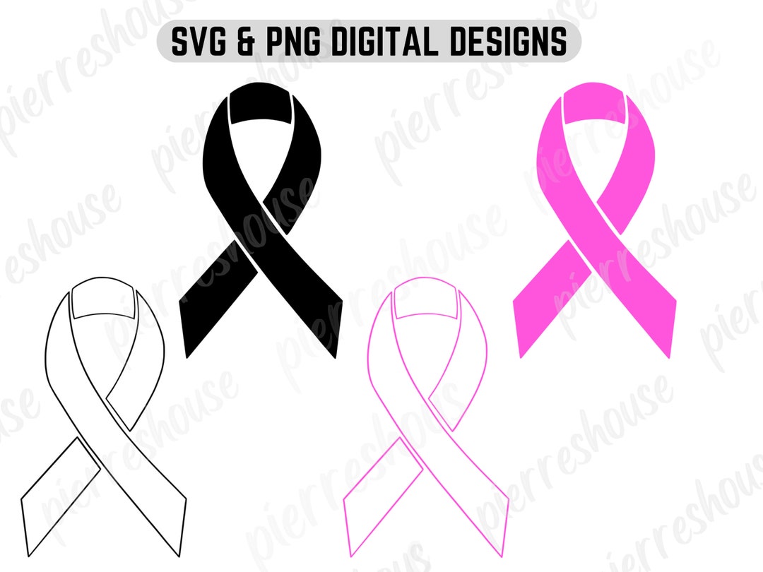 AWARENESS RIBBON SVG, Ribbon Svg, Cancer Awareness Ribbon Svg, Pink ...