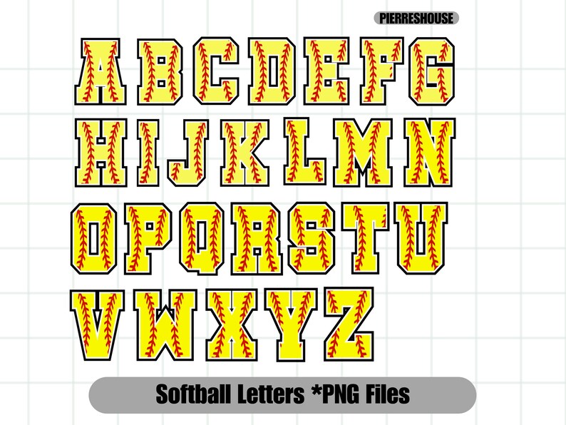 Softball Font, Softball Numbers, Softball Stitch, Softball Font Png ...