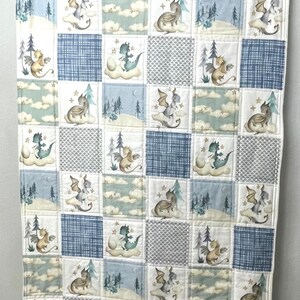 Baby Boy Quilt, Dragons Theme Nursery,handmade Baby Blanket, Baby ...