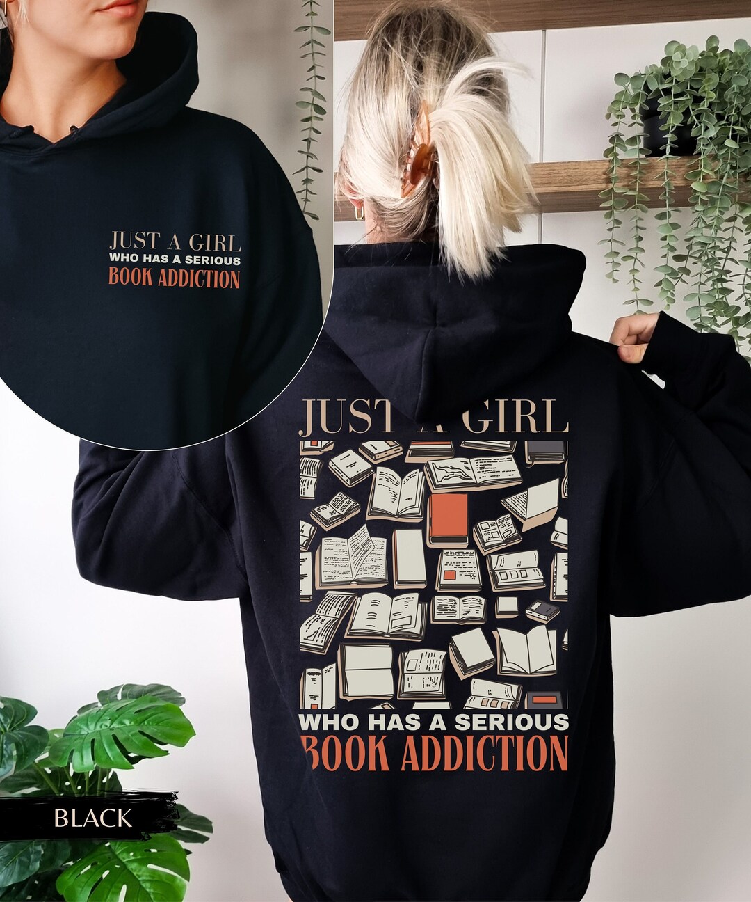 Bookish Hoodie, bookish gift for her, bookish shirt, bookish sweatshirt ...