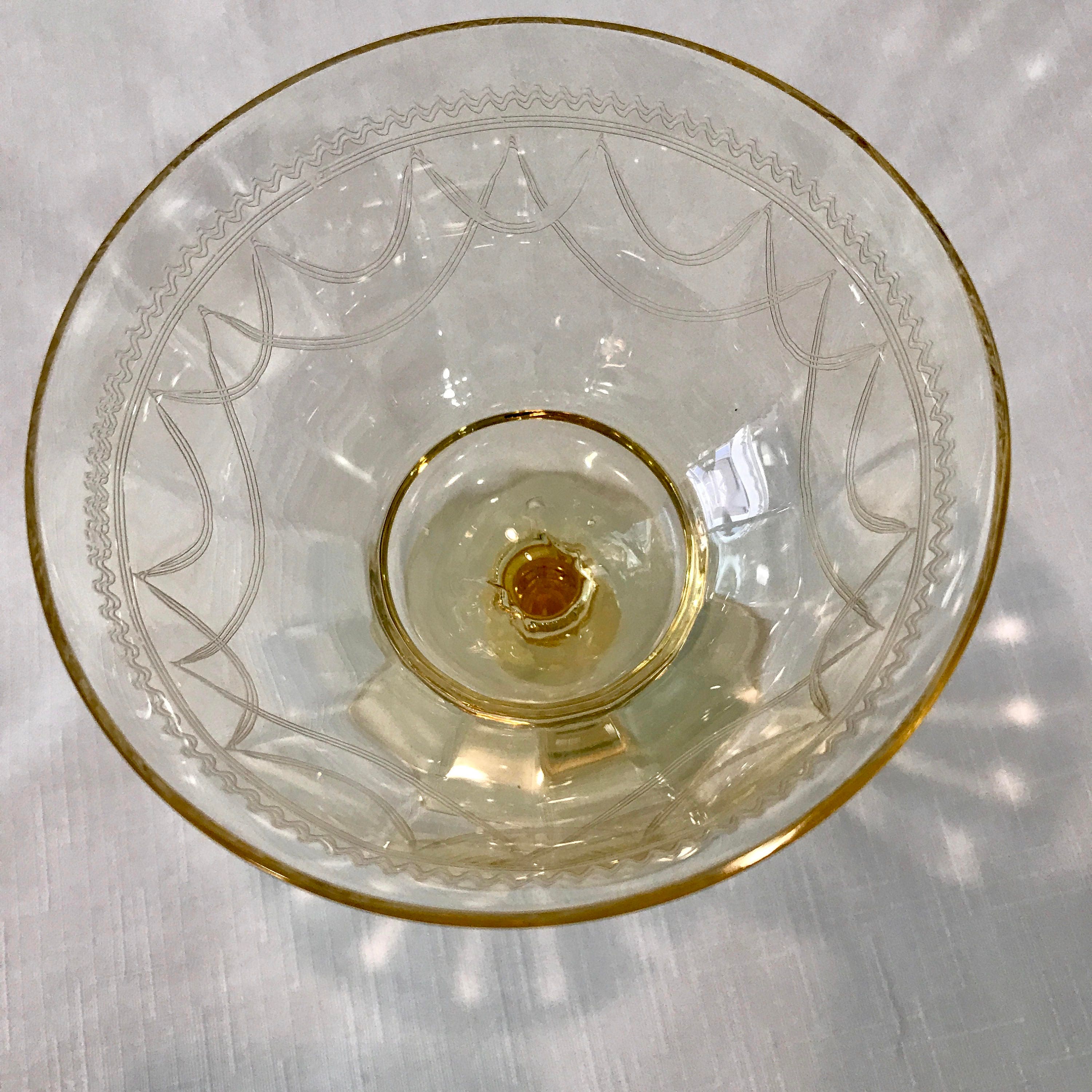 Tiffin Franciscan Crystal Champagne Stemware Vintage Yellow - Etsy India