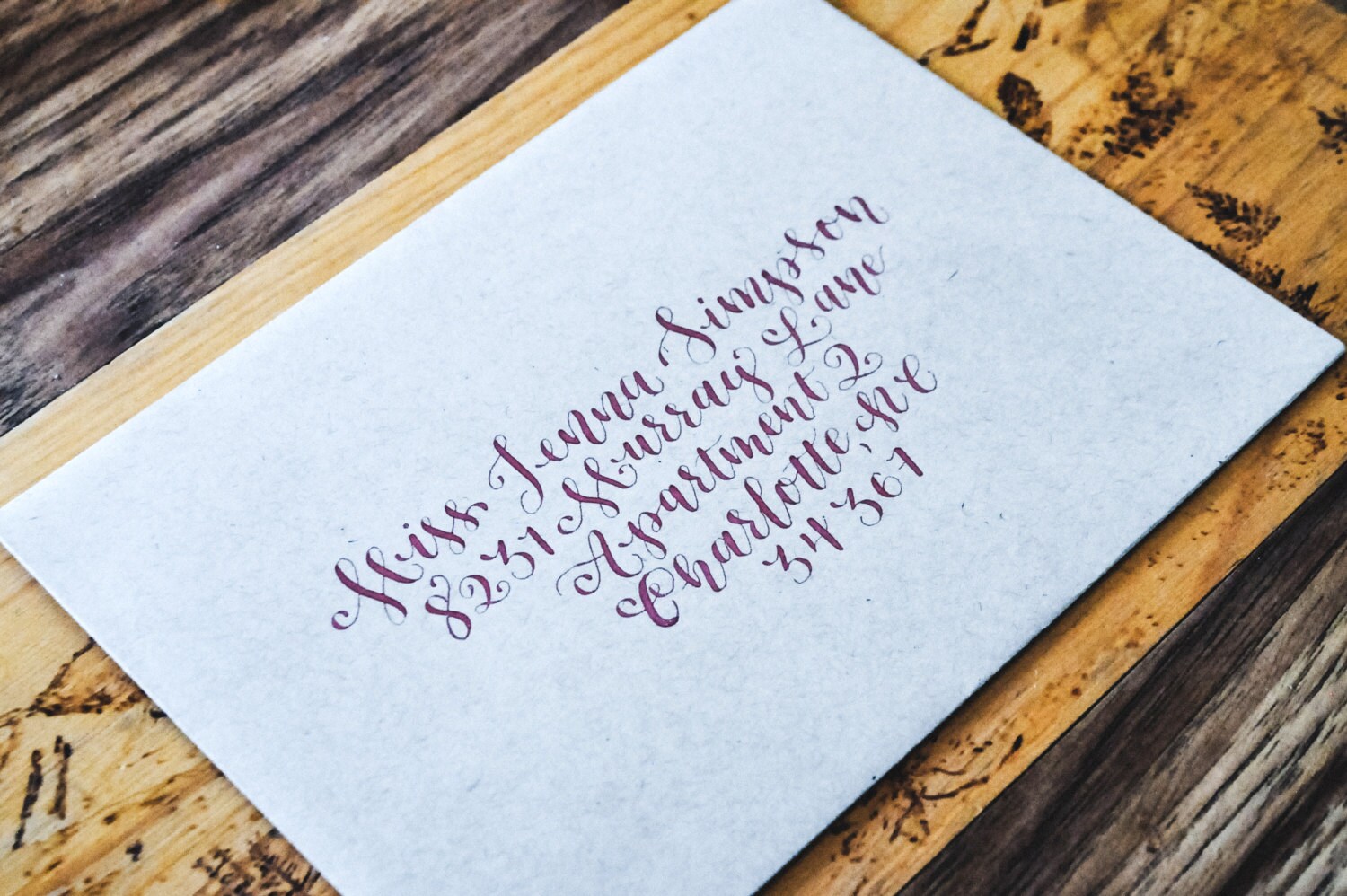 Calligraphy Envelopes - Etsy