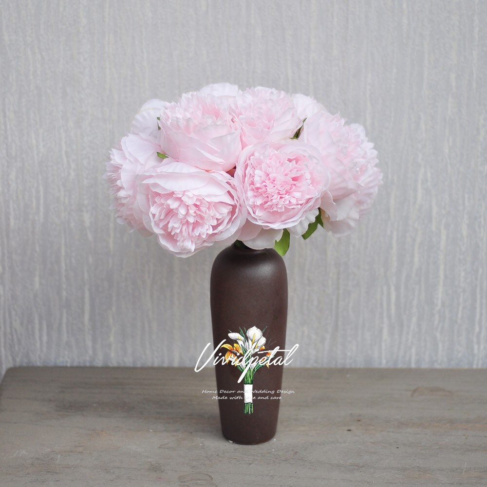 5pcs Blush Pink Light Pink Peonies for Bridal Bouquets - Etsy