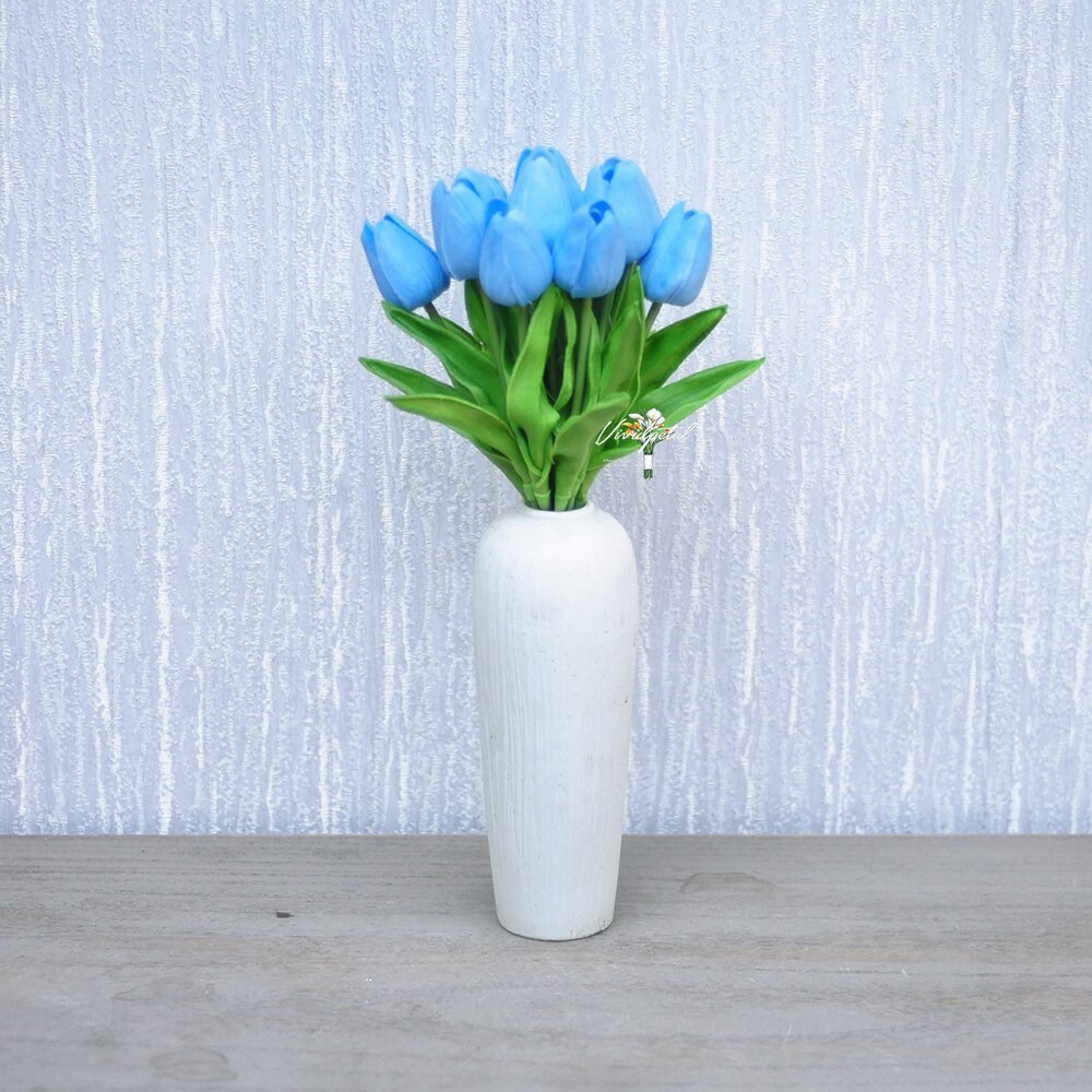 Light Blue Tulip Real Touch Tulip Bouquet Small Blue Bouquet | Etsy