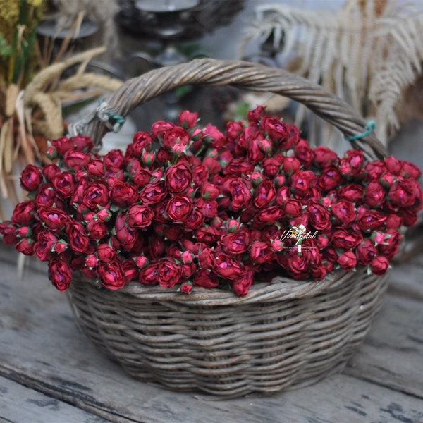 Red Silk Roses - Etsy