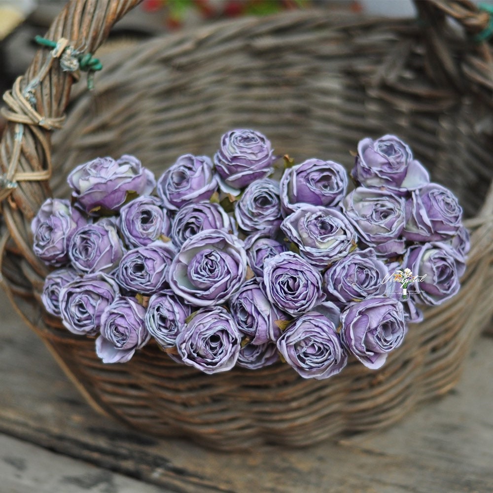 Mini Multi Color Silk Burnt Rose Bundle fake Rose Artificial - Etsy