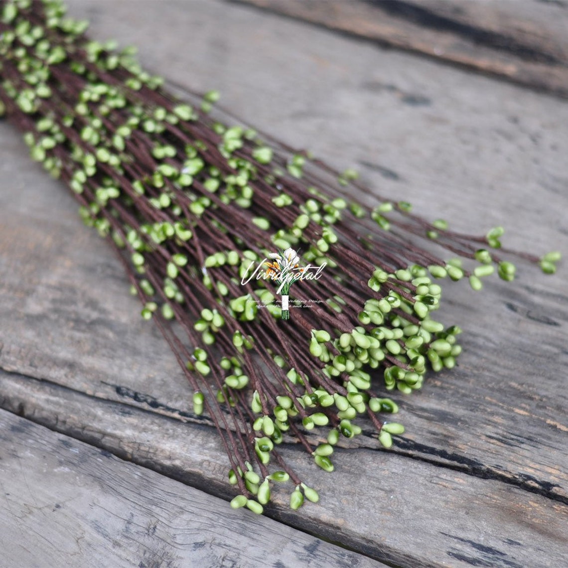 50pcs Spring Green Pip Berries Branch Vines Stemsdiy - Etsy