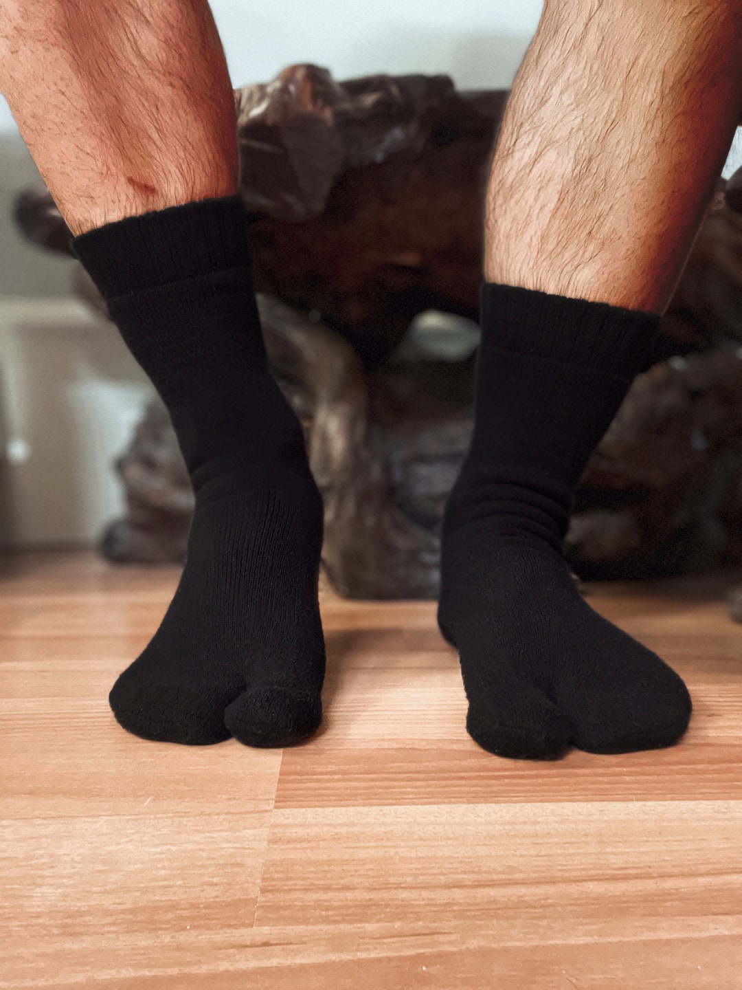 Tabi - Japanese Ceremonial Black Socks for Men Size 7-11 - Made in ...