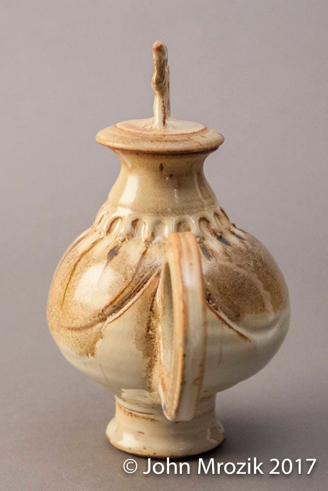 Marbled Golden-brown Artistic Teapot - Etsy