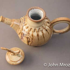 Marbled Golden-brown Artistic Teapot - Etsy