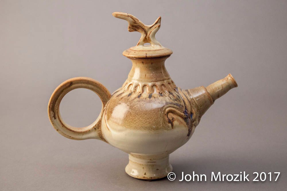 Marbled Golden-brown Artistic Teapot - Etsy