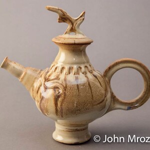 Marbled Golden-brown Artistic Teapot - Etsy