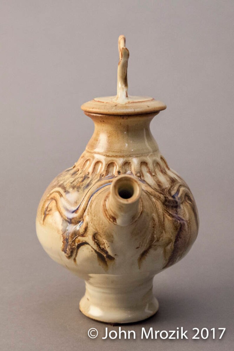 Marbled Golden-brown Artistic Teapot - Etsy