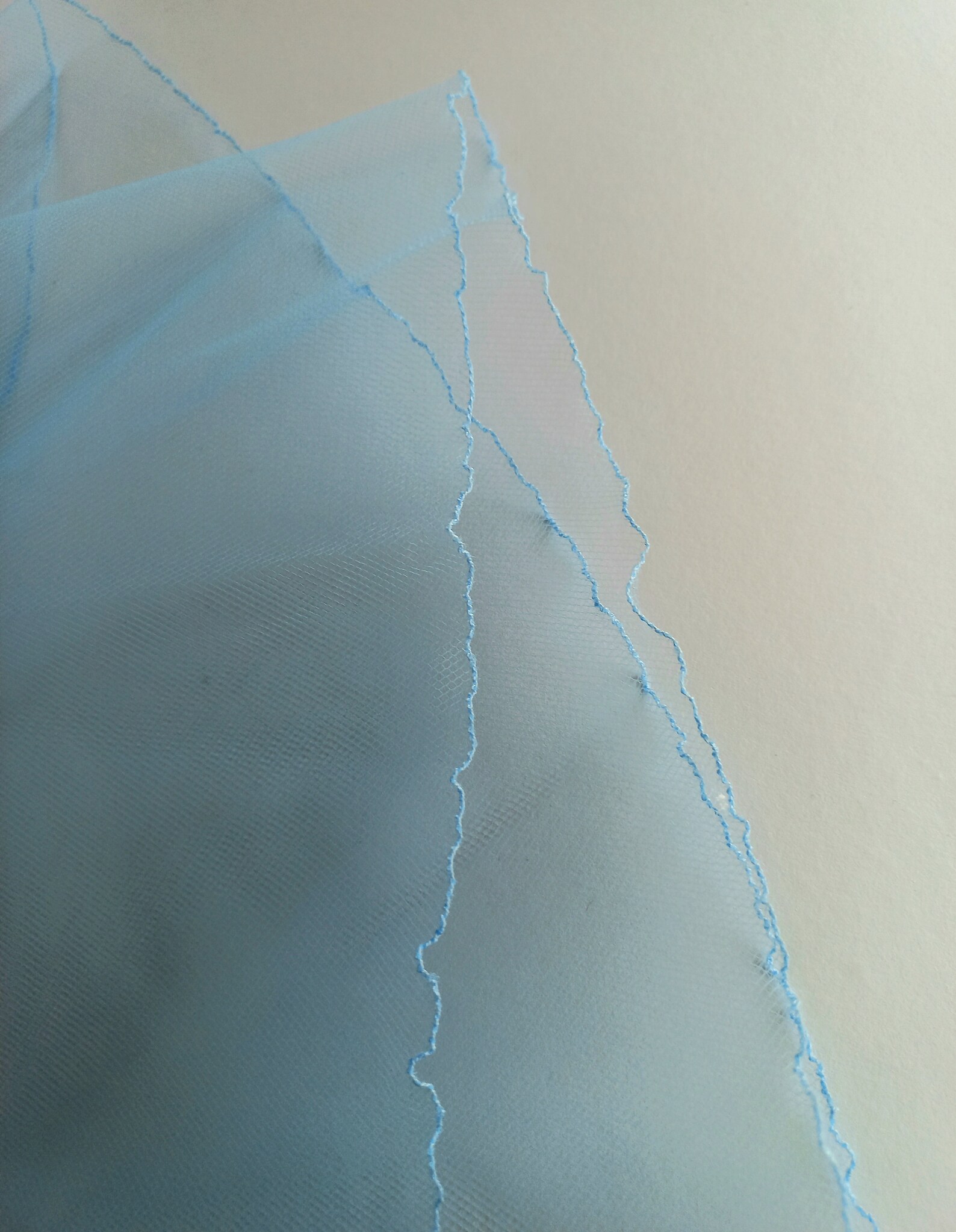 Light Blue Wedding Veil, Three Layers - Etsy
