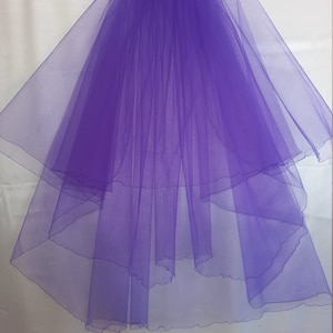 Purple Wedding Veil, Three Layers - Etsy