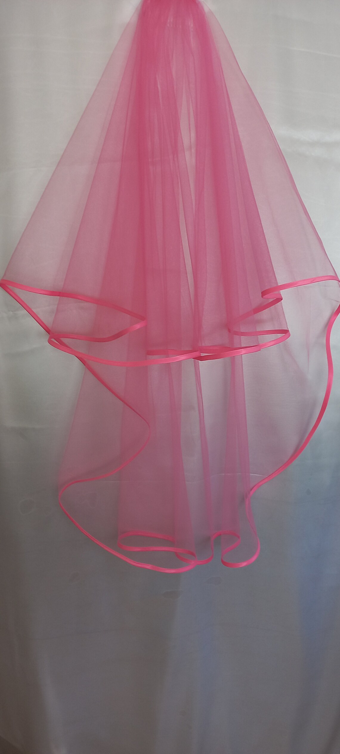 Hot Pink Wedding Veil - Etsy