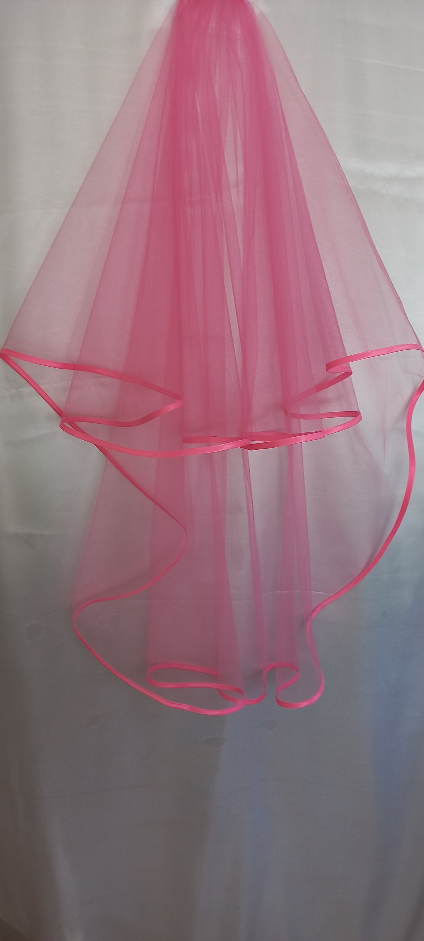 Hot Pink Wedding Veil - Etsy