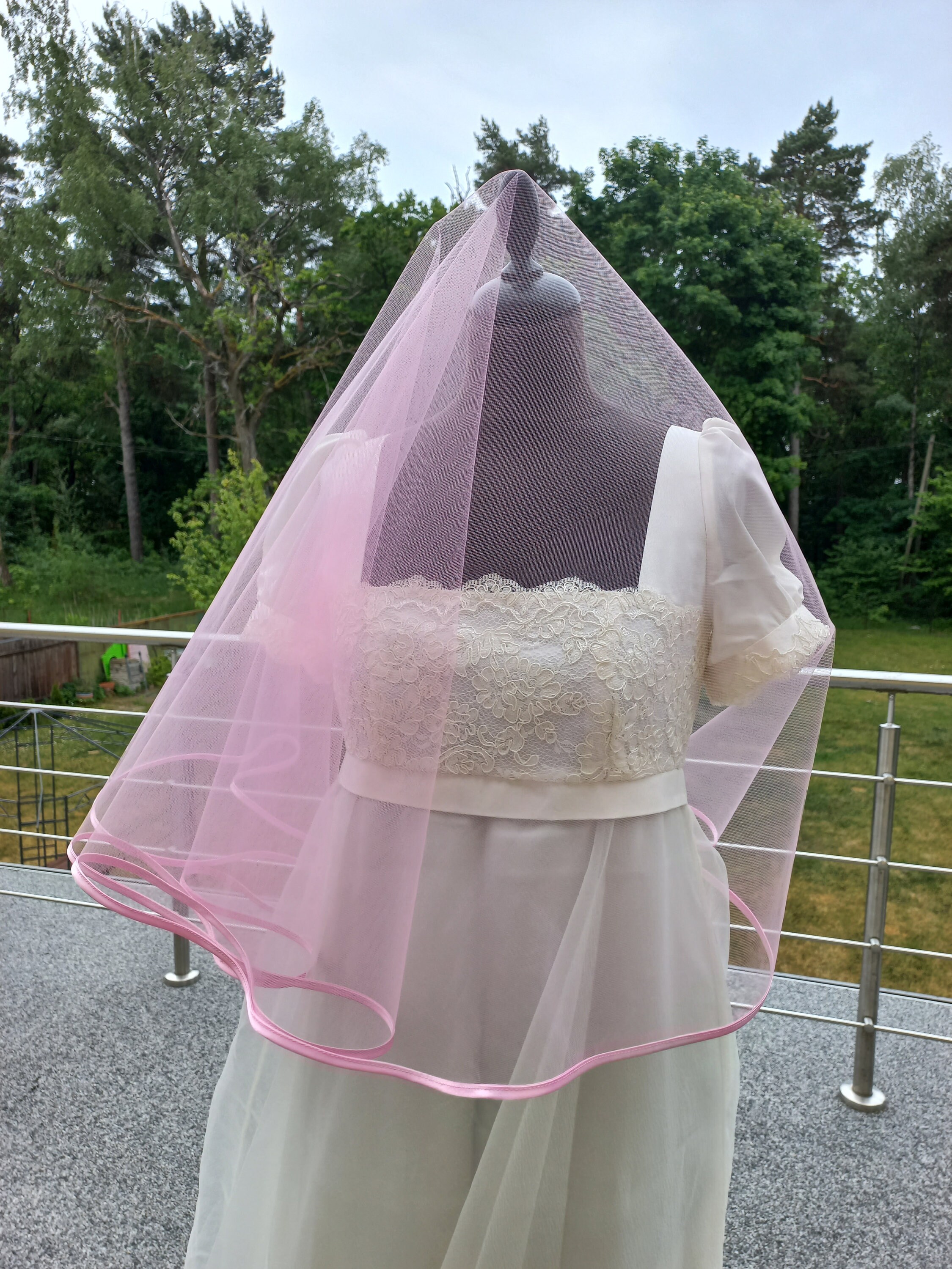 Light Rose Wedding Veil - Etsy