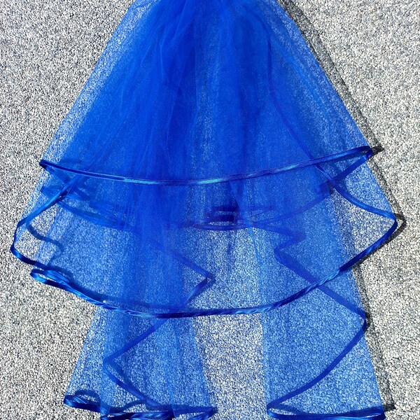 Royal Blue Wedding Veil - Etsy