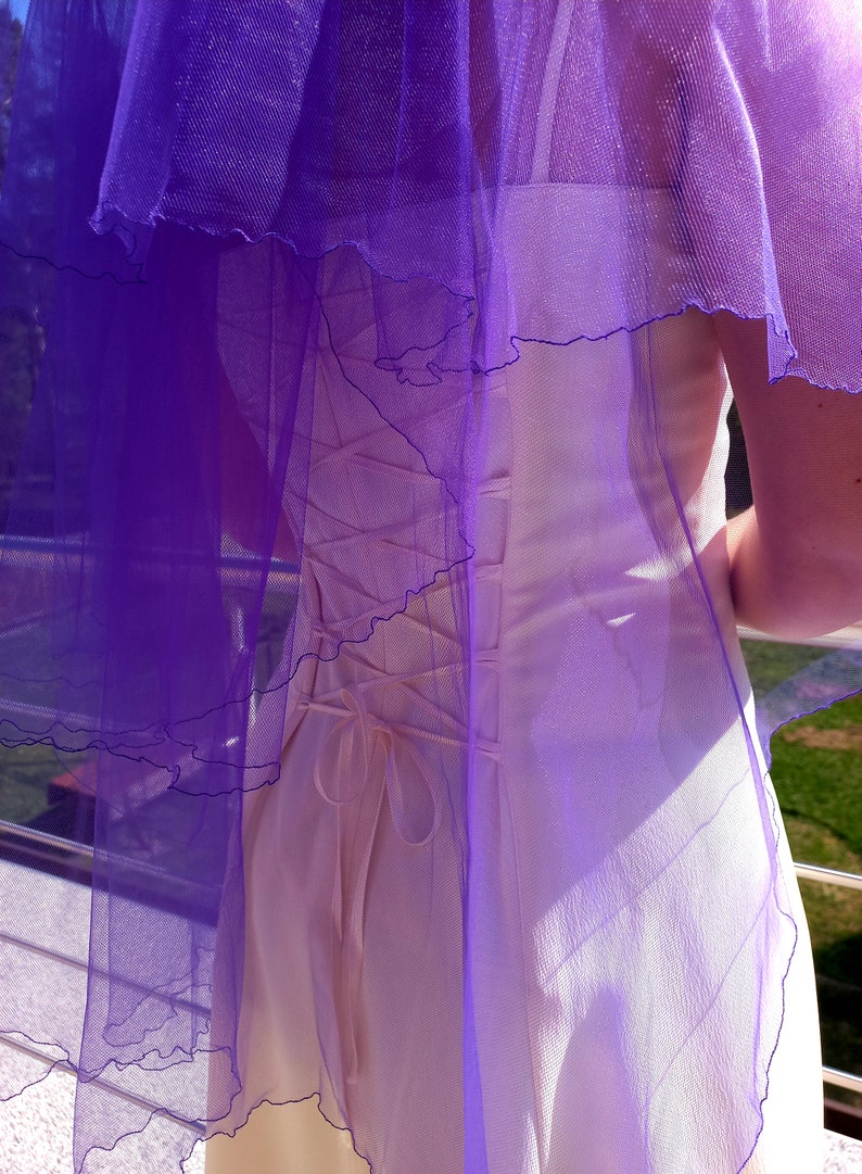 Purple Wedding Veil, Three Layers - Etsy