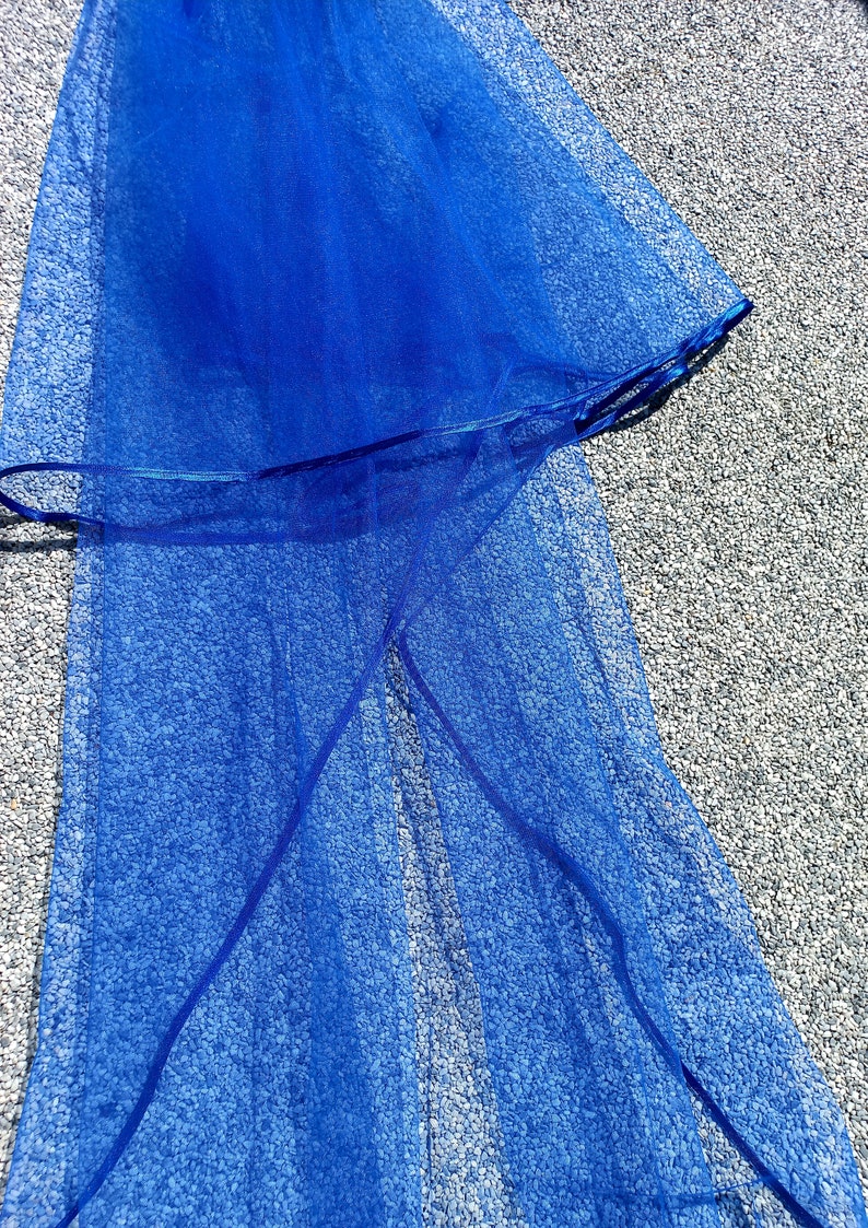 Royal Blue Cathedral Wedding Veil - Etsy