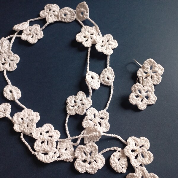 Crochet Jewelry Set - Etsy