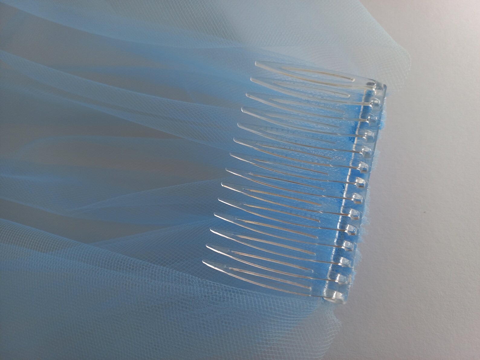 Light Blue Wedding Veil, Two Layers - Etsy