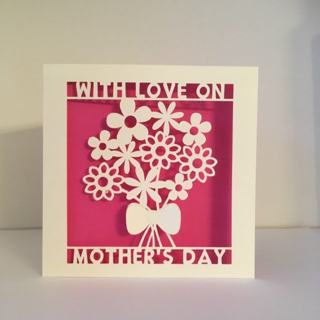Mother's Day Card - Papercut - Mum - Mummy - Mom - Mam - Nan - Aunty ...