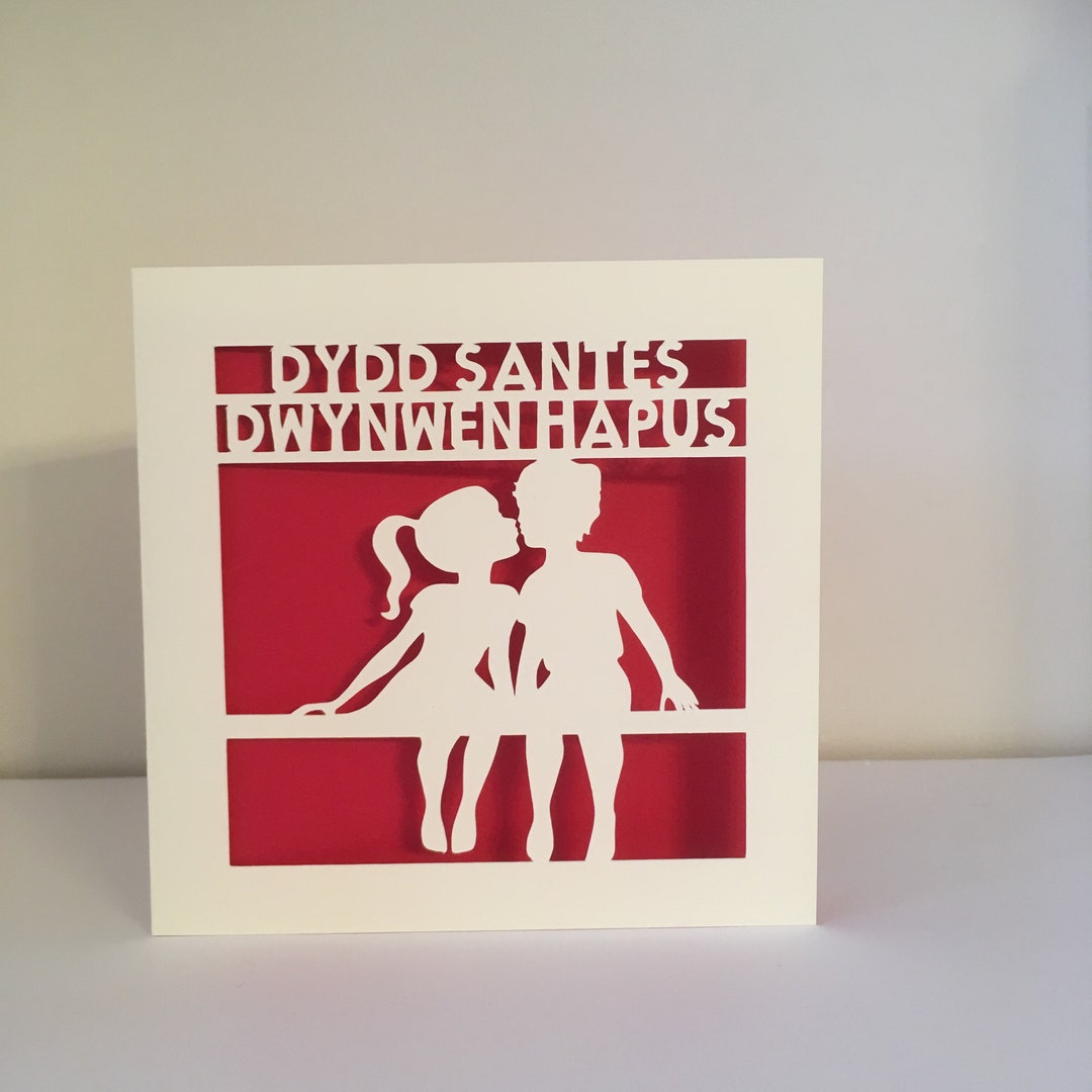 Dydd Santes Dwynwen Hapus Happy Saint Dwynwen's Day Welsh Card Besos ...