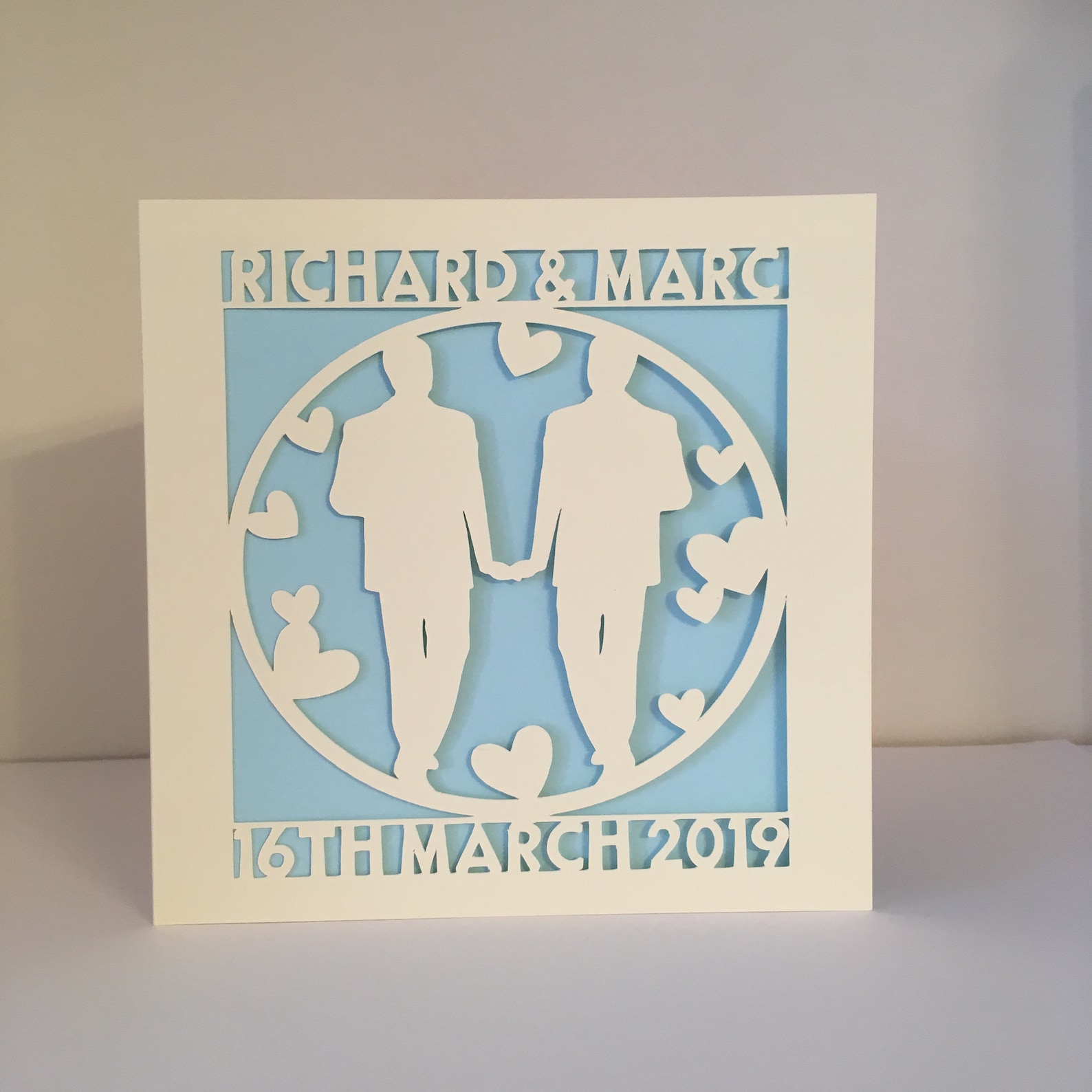 Personalised Gay Wedding Card - Engagement Card - Mr & Mr - Groom and ...