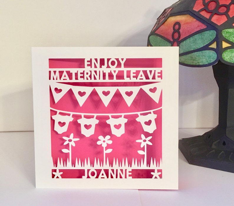 Papercut Personalised Maternity Leave Card - Etsy UK