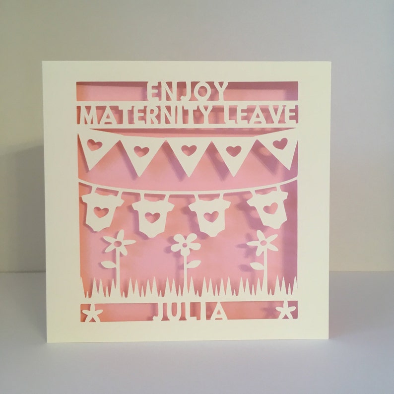 Papercut Personalised Maternity Leave Card - Etsy UK