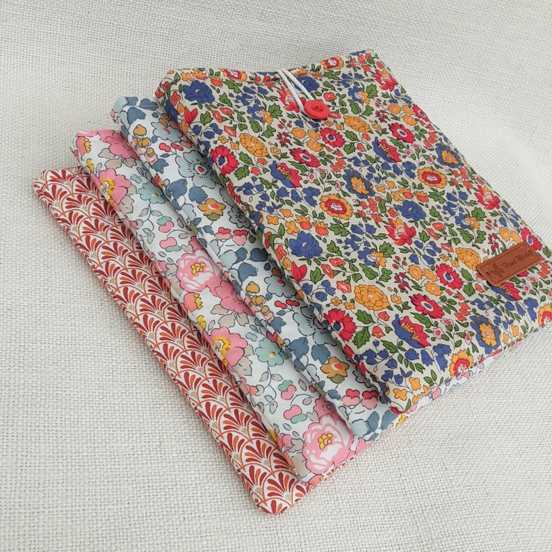 Funda de tela acolchada con cierre de botón, funda protectora para ...