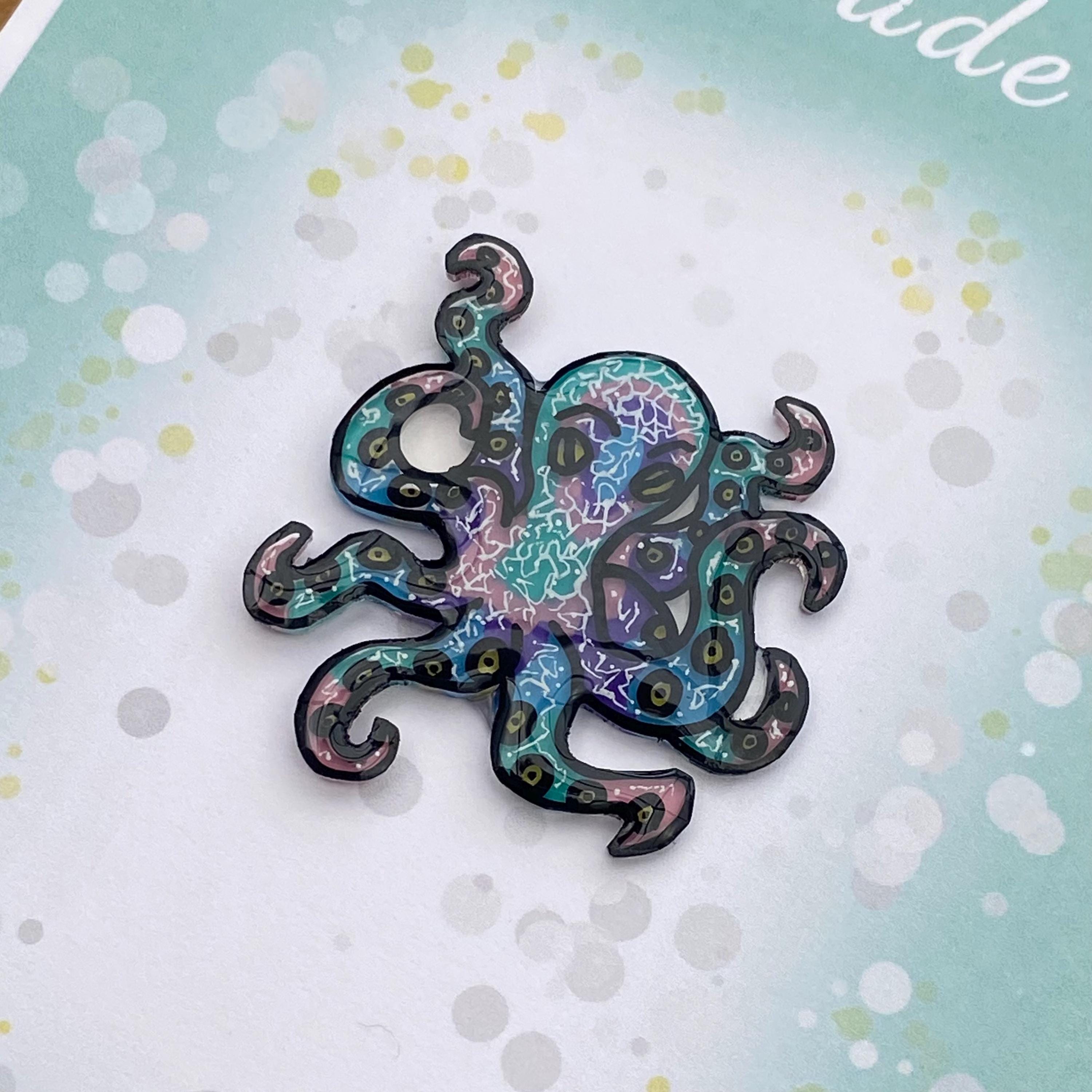 Handmade Octopus Pin Kraken Sea Monster Squid Brooch Badge Unique ...