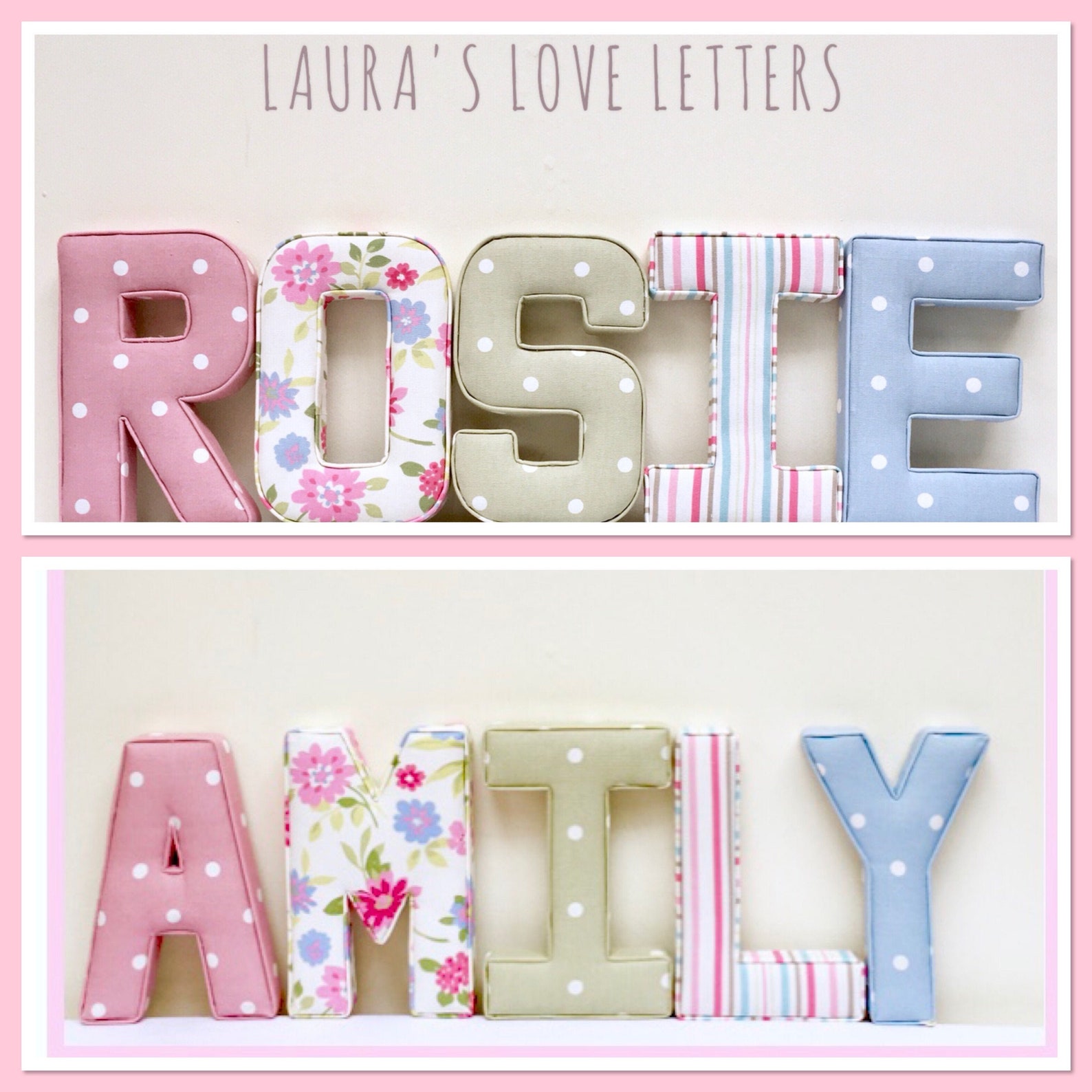 Fabric Padded Letter PRICE PER LETTER Initial Nursery Room - Etsy