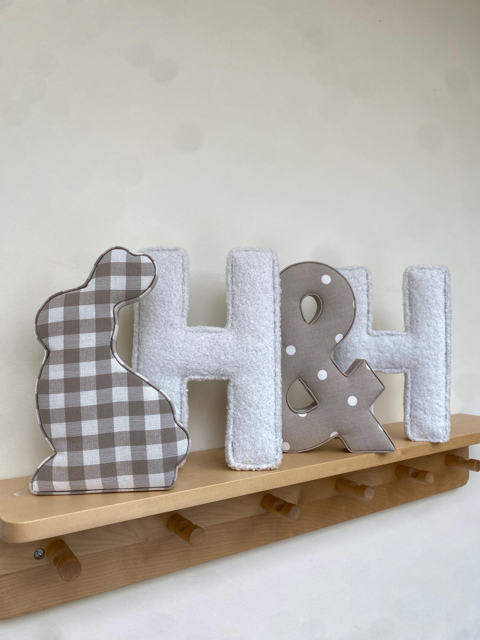 Bouclé Fabric Letters, Animals, Shapes, Initial, Nursery Wall Decor ...