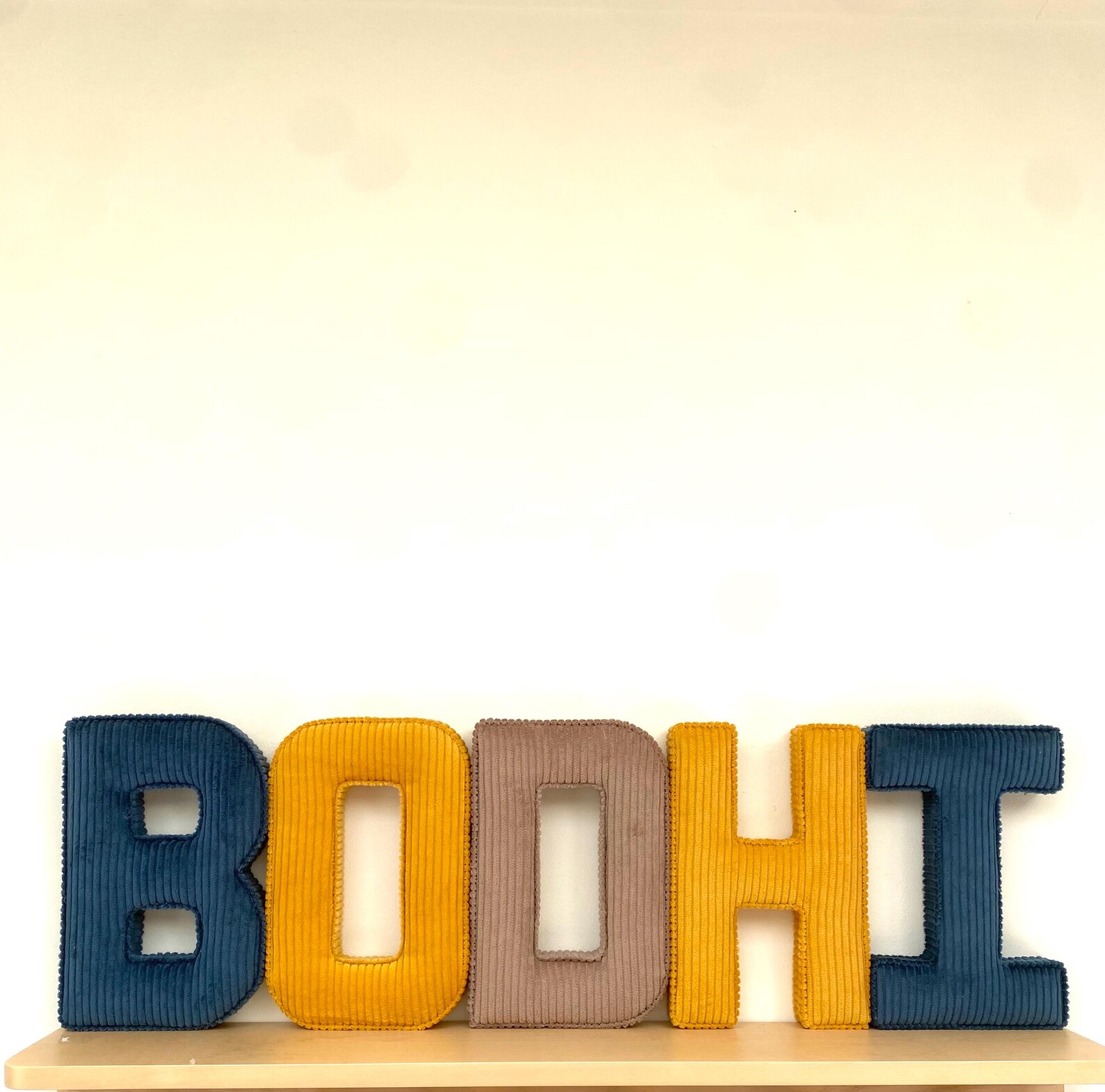 Corduroy Fabric Letter for Nursery Wal Decor, Personalised Name, Baby ...
