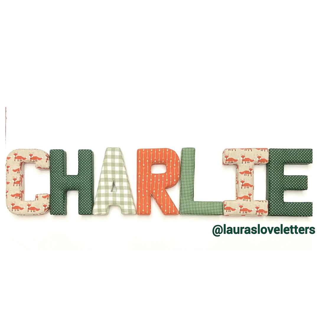 Woodland Theme Fabric Padded Letter Fox Nursery Wall Decor - Etsy