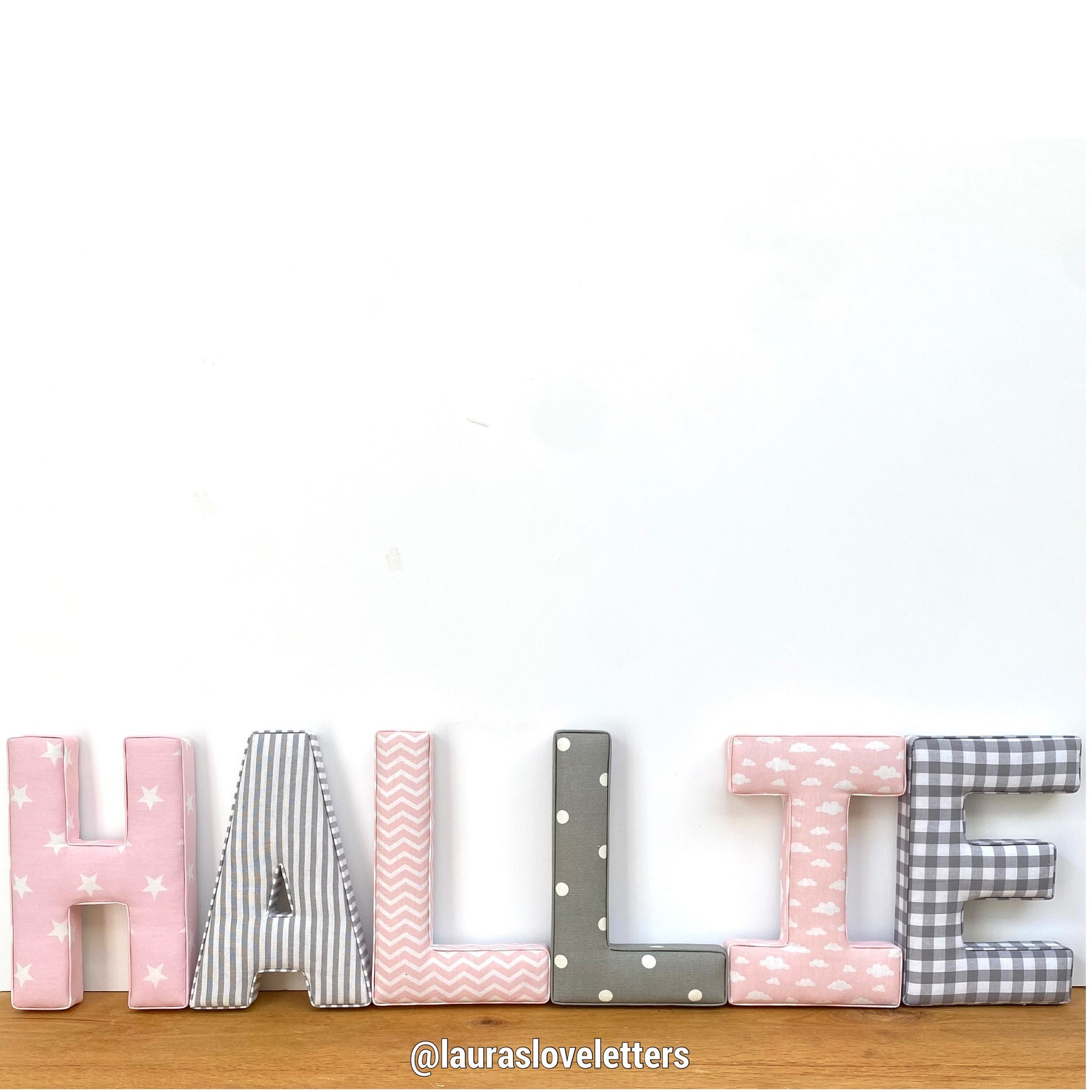 Fabric Pink Padded Letters PRICE PER LETTER Initial Nursery - Etsy UK