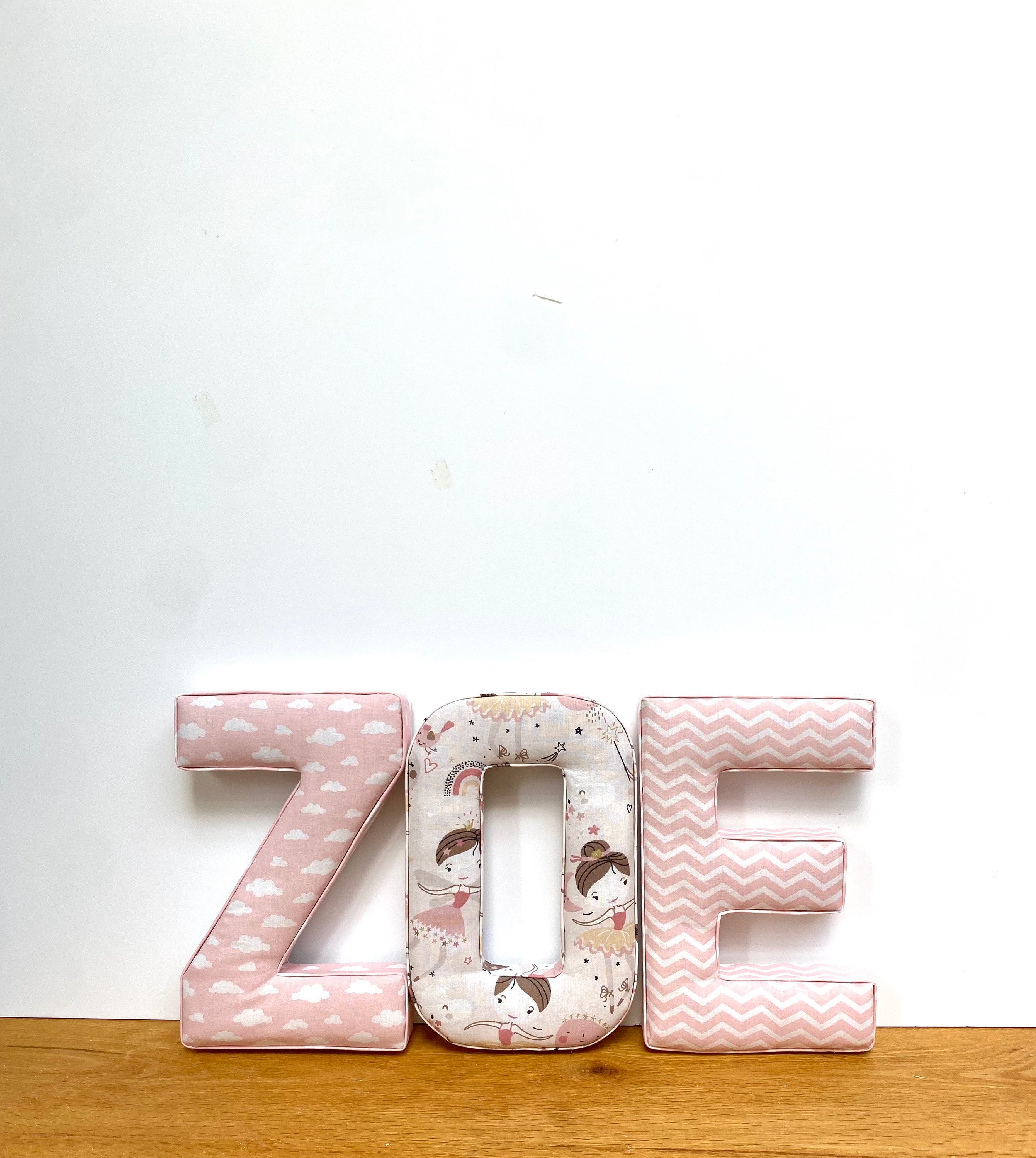 Fabric Pink Padded Letters PRICE PER LETTER Initial Nursery - Etsy UK
