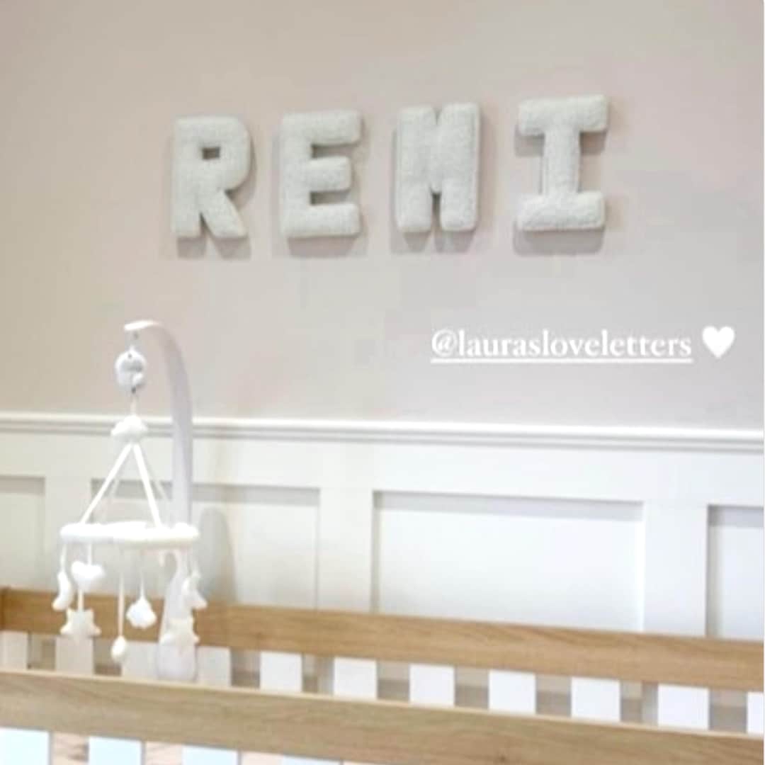 Bouclé Fabric Letters, Animals, Shapes, Initial, Nursery Wall Decor ...