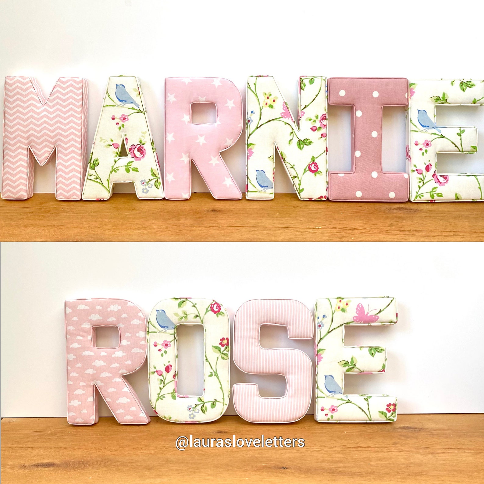 Fabric Pink Padded Letters PRICE PER LETTER Initial Nursery - Etsy UK