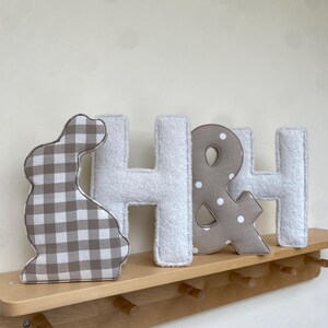 Bouclé Fabric Letters, Animals, Shapes, Initial, Nursery Wall Decor ...