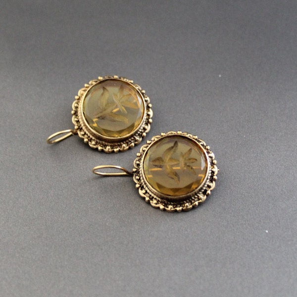 Intaglio Earrings - Etsy