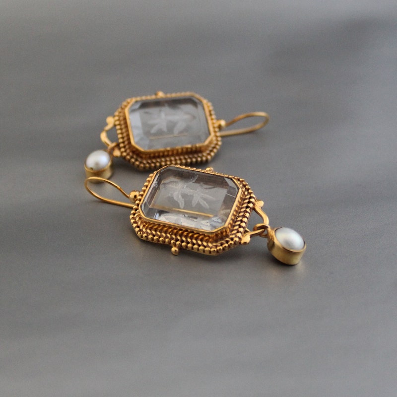 Intaglio Earrings - Etsy